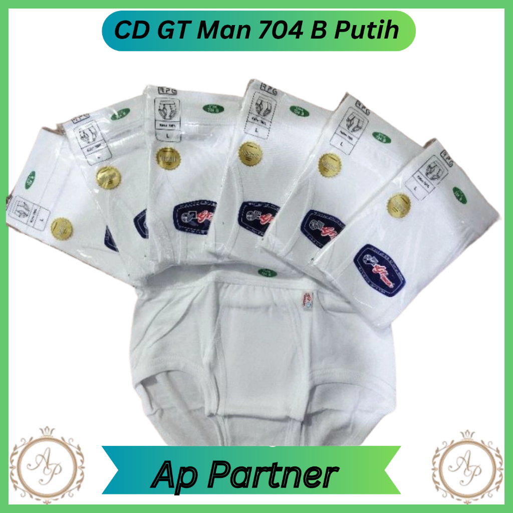 Jual GT MAN 704 B - Grosir 6 Pcs Celana Dalam Pria GT Man Khusus Putih ...