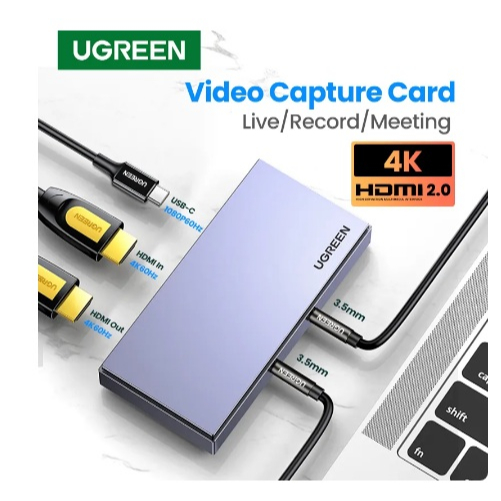 Jual UGREEN Video Capture Card Dual HDMI 2.0 USB C 4K Game Video Live ...