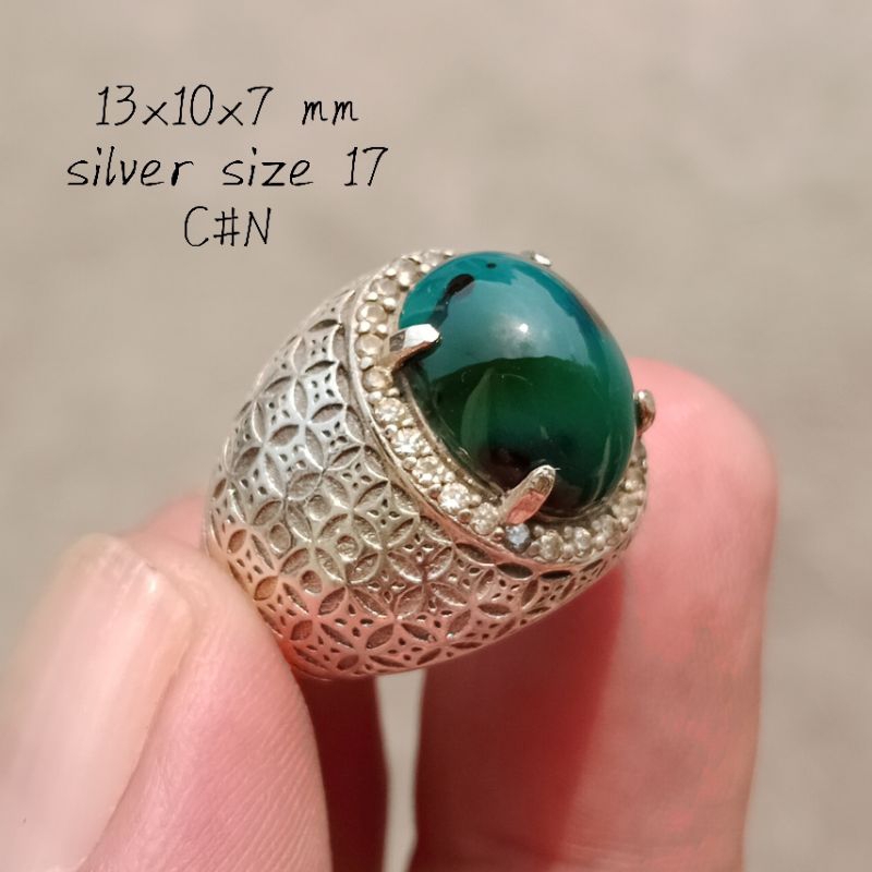 Jual ring perak, batu natural bacan doko | Shopee Indonesia