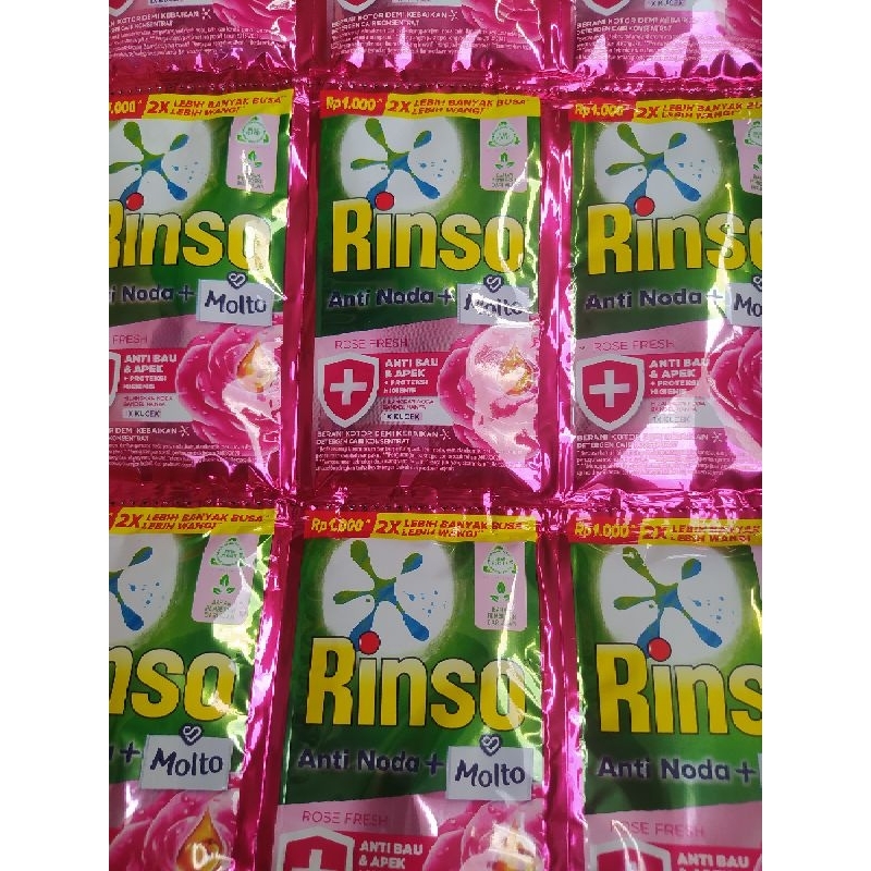 Jual Rinso cair 1000an 38 ML ( 4 Renceng = 28 sachet ) | Shopee Indonesia