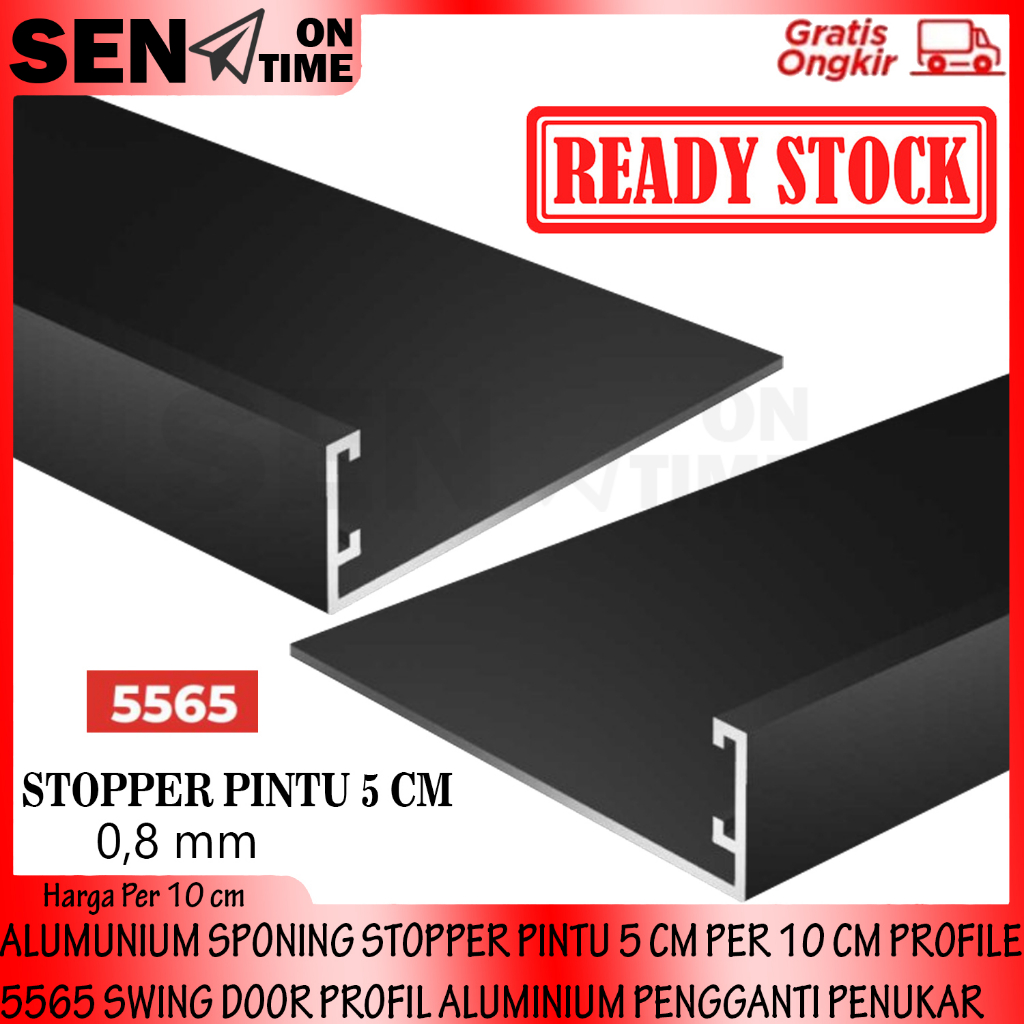 Jual ALUMINIUM ALUMUNIUM SPONING STOPPER PINTU 5 CM PER 10 CM PROFILE ...
