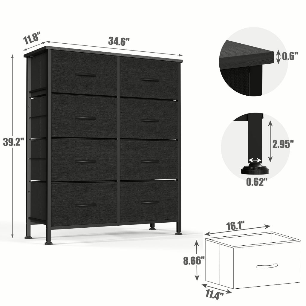 Jual Damaindah Lemari Pakaian / Kain Linen 6 Laci Lemari Sisi Ranjang ...