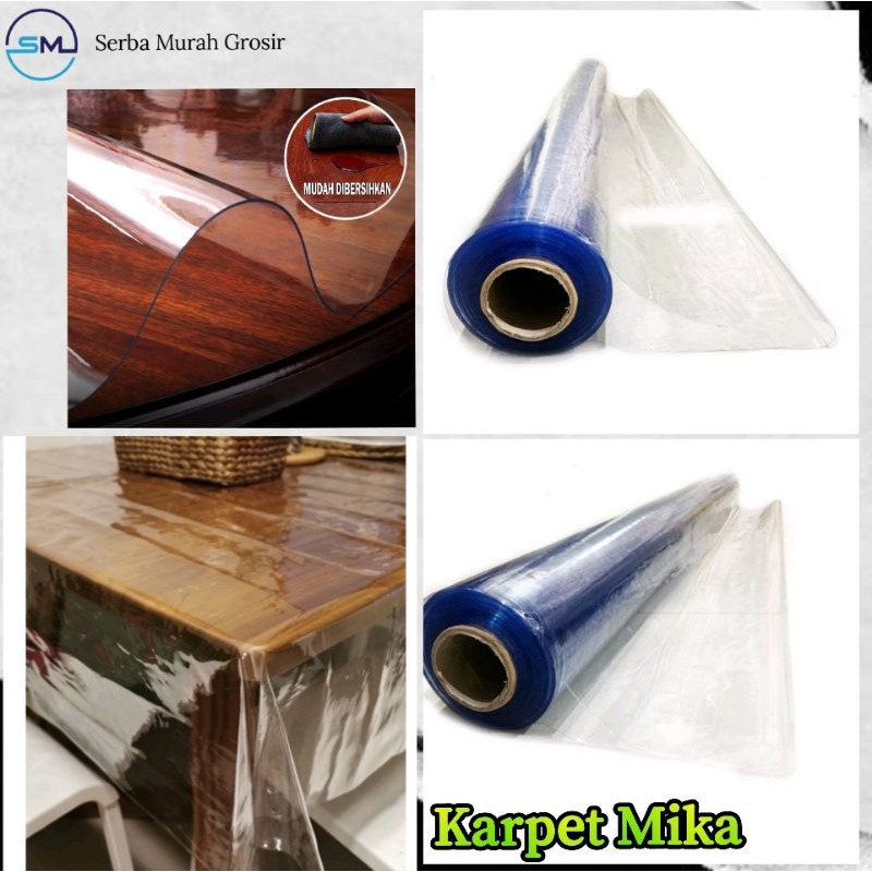 Jual Taplak Meja Plastik/Karpet Plastik Meteran/Plastik Lentur Trasparan/Karpet Meteran Mika 0. ...