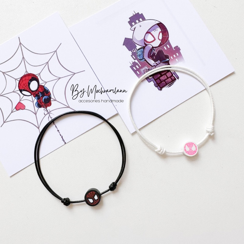 Jual Gelang Couple Spiderman Miles Morales & Gwen Stacy | Spiderman ...