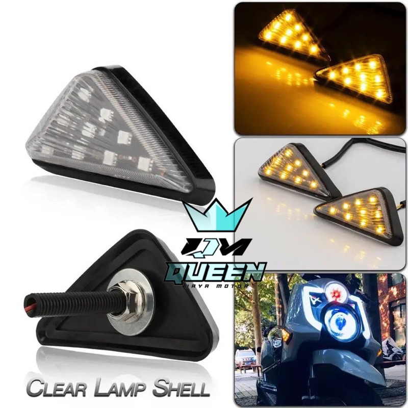 Jual Sen Tempel Lampu Sen Led Segitiga Universal R15,Cbr150r,Gsx,Ninja,R25 & Motor Lain Nya ...