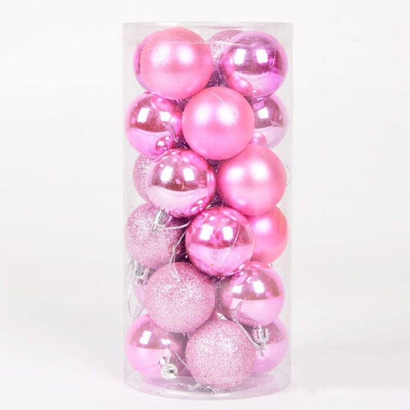 Jual 24pcs Ornamen Hiasan Bola Pohon Natal Dekorasi 3 4 5 6 Cm Murah Shopee Indonesia