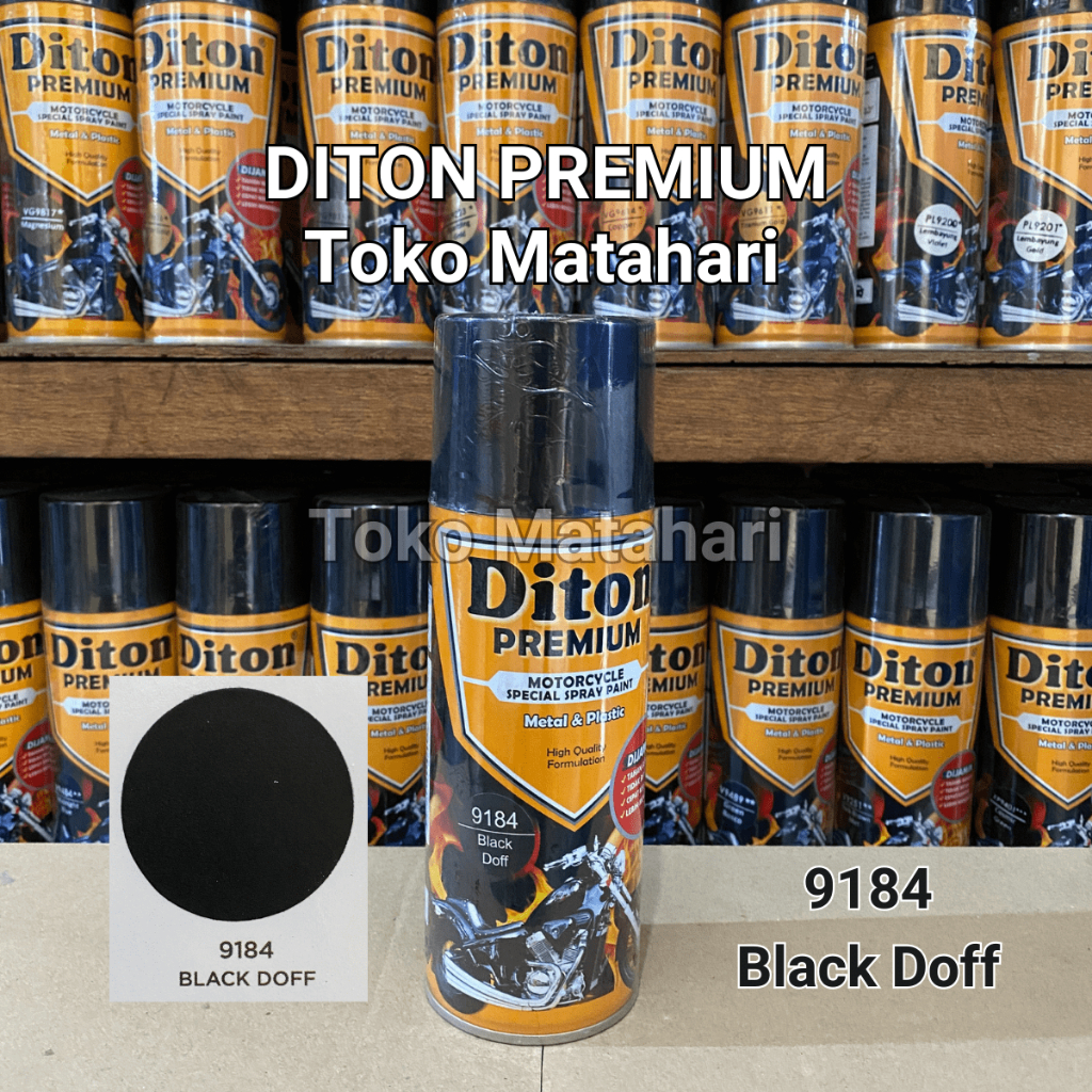Jual Diton Premium 9184 Black Doff Hitam Cat Semprot pylox pilox ...