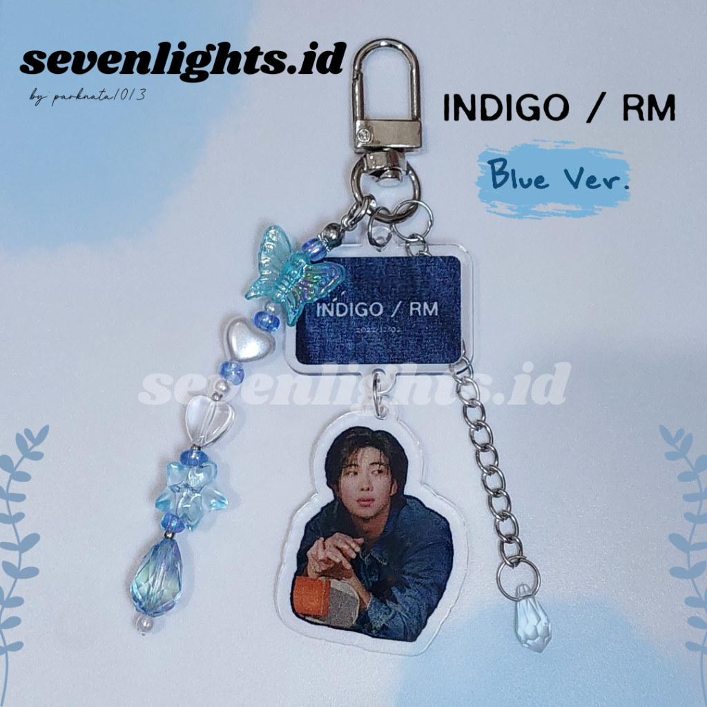 Jual [sevenlights.id] Acrylic Keychain BTS RM INDIGO Blue Ver. | Shopee ...