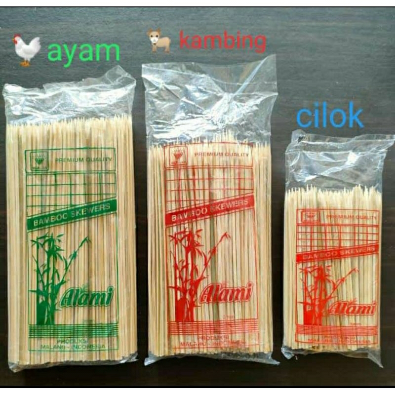 Jual Tusuk Sate Ayam, Kambing, Cilok Tusuk Alami per pack | Shopee ...