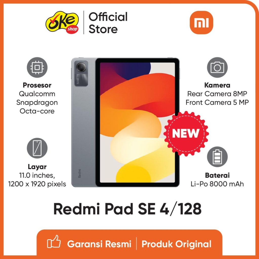 Jual Xiaomi Redmi Pad SE (4/128GB) Garansi Resmi | Shopee Indonesia