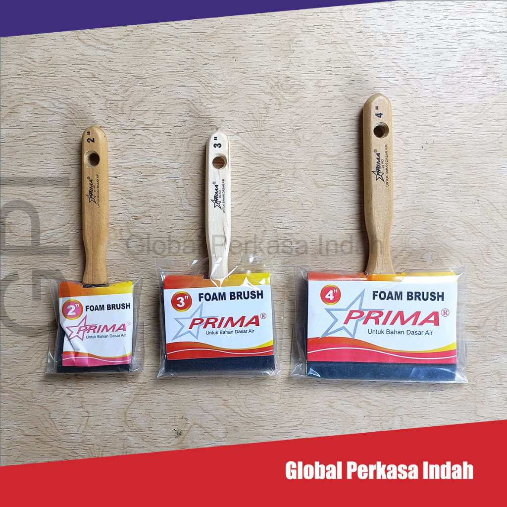 Jual PRIMA Kuas Cat Busa Hitam Spons Sponge Foam Brush Kuas Lukis 2" 3 ...