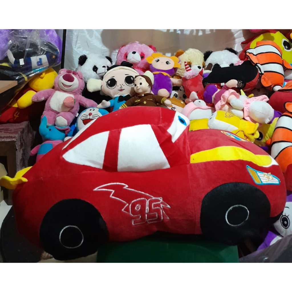 Jual Boneka Mobil Cars Mcqueen Jumbo Berlabel SNI | Shopee Indonesia
