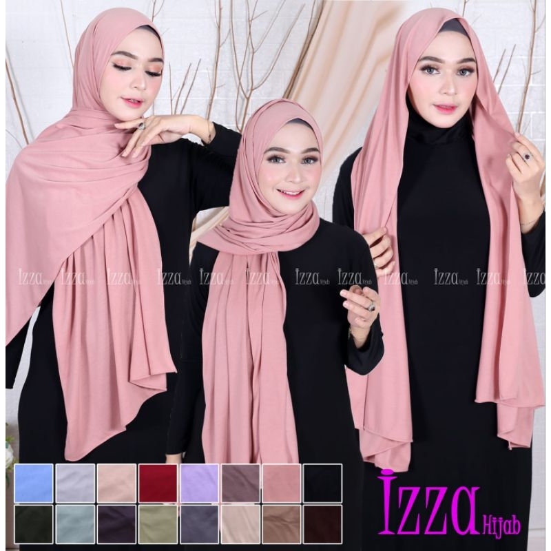 Jual Pashmina kaos rayon premium / kerudung pashmina kaos oman turkey ...