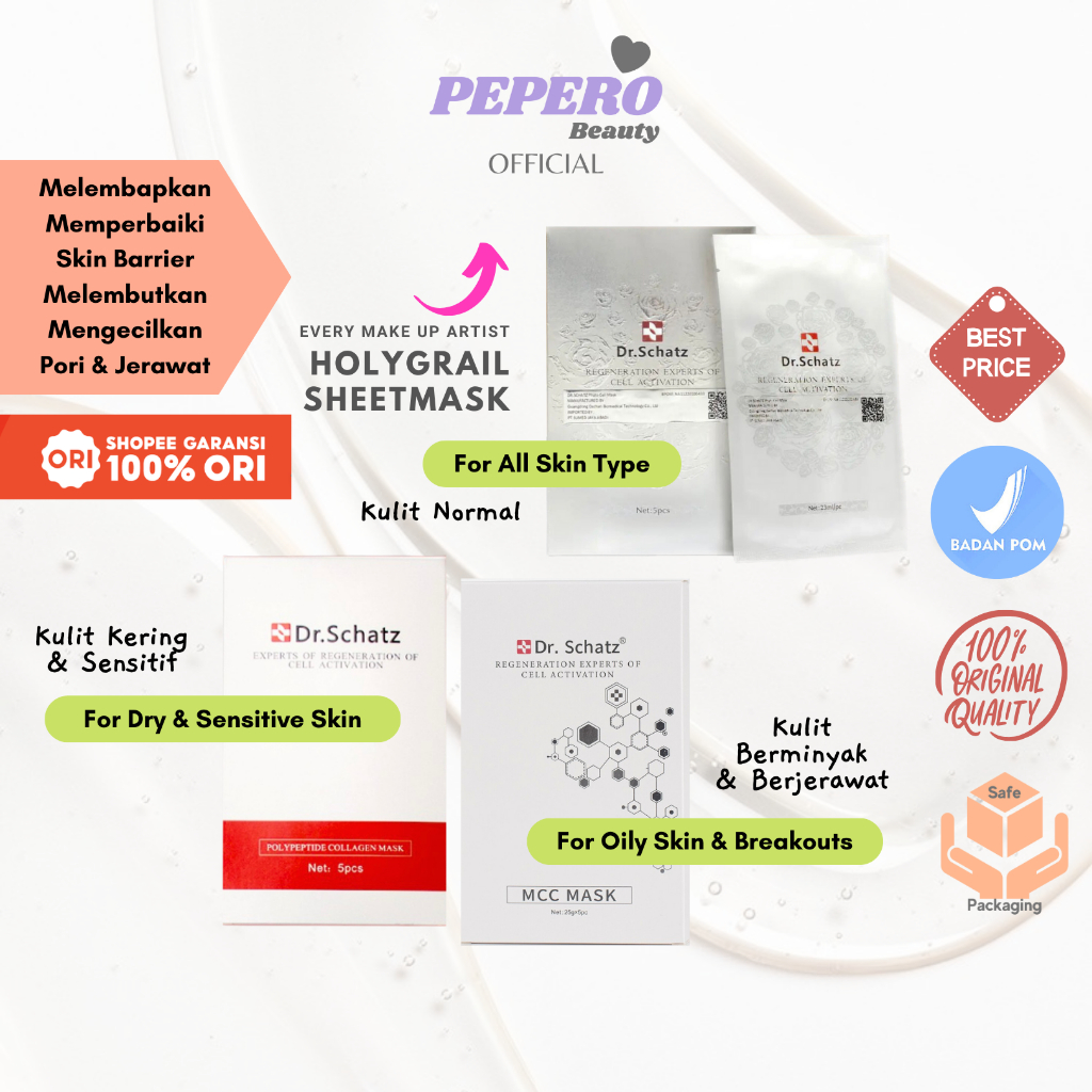 Jual DR SCHATZ Stem Cell Sheet Mask Masker Wajah | MCC Mask ...
