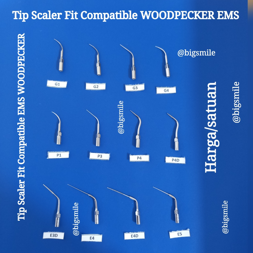 Jual Tip Scaler Fit EMS Woodpecker TIP Ultrasonic Scalers Compatible ...
