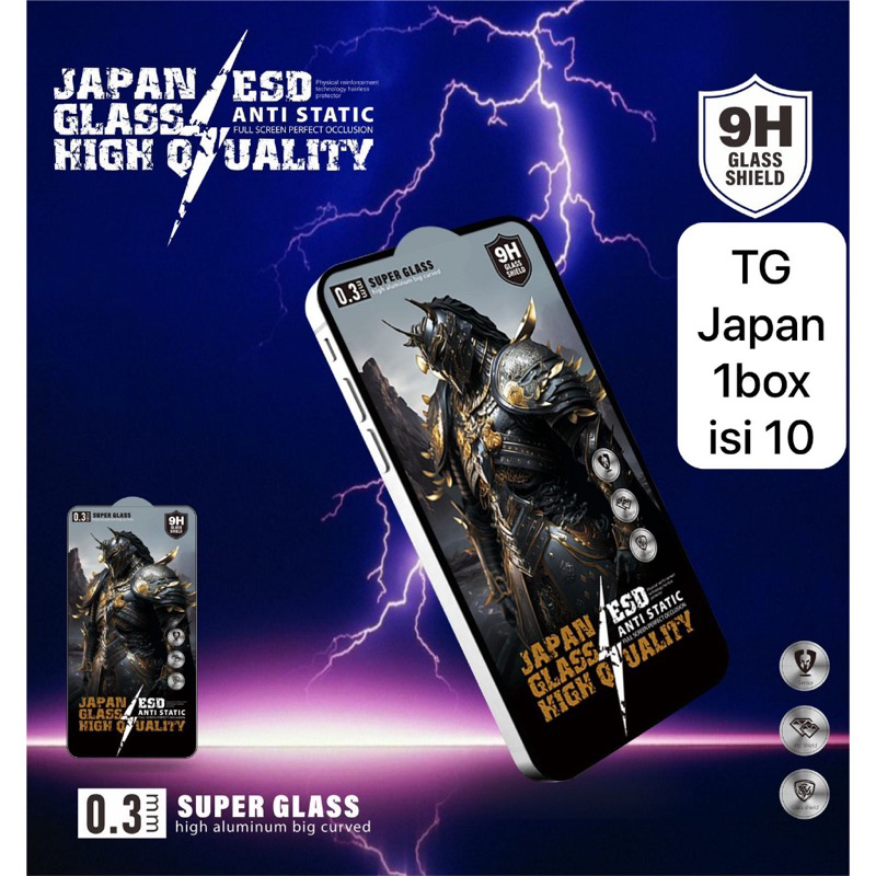 Jual 1box isi 10pc TG Japan Tempered glass Universal SAM A11 Anti Static ESD material high ...