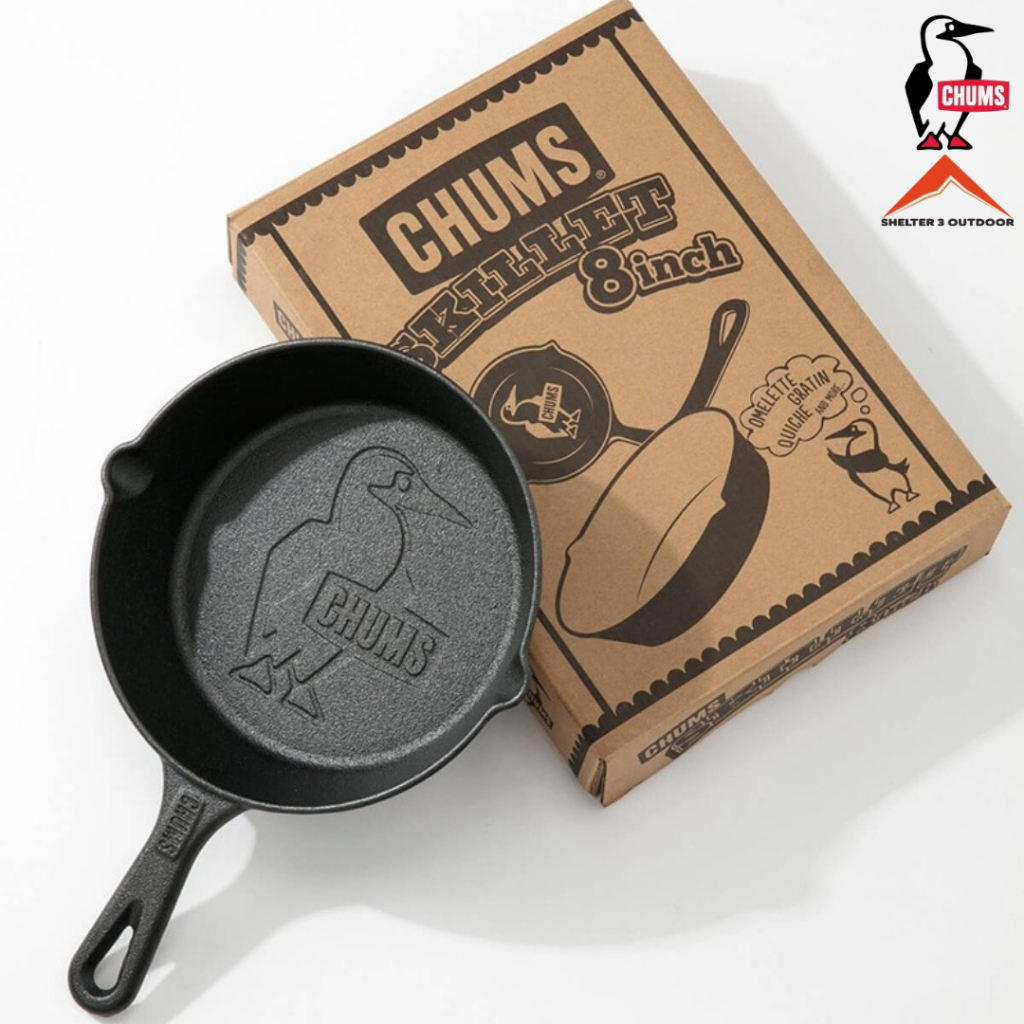 Jual Alat Masak Outdoor Chums Booby Large Skillet 8" Camper Iron Pan ...