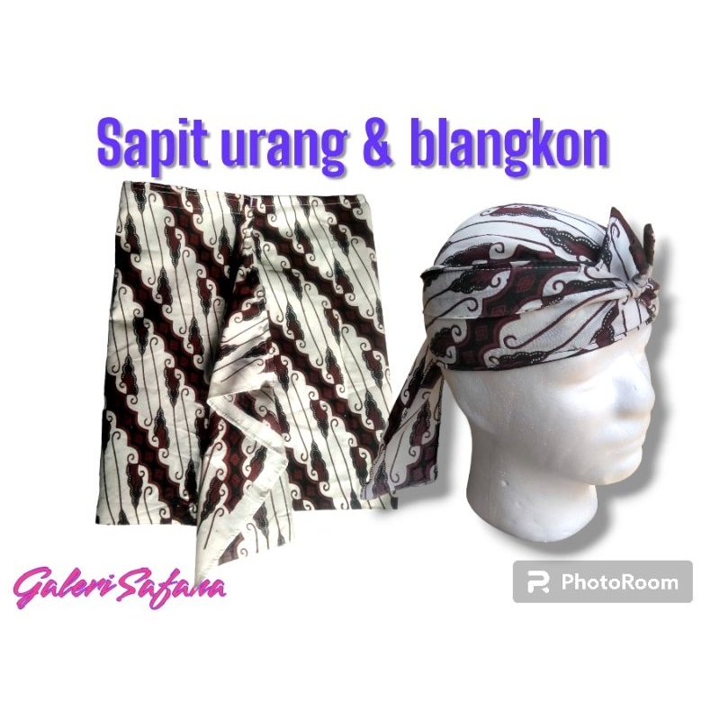 Jual Sapit urang dan blangkon satu set motif sama sesuai gambar ukuran ...