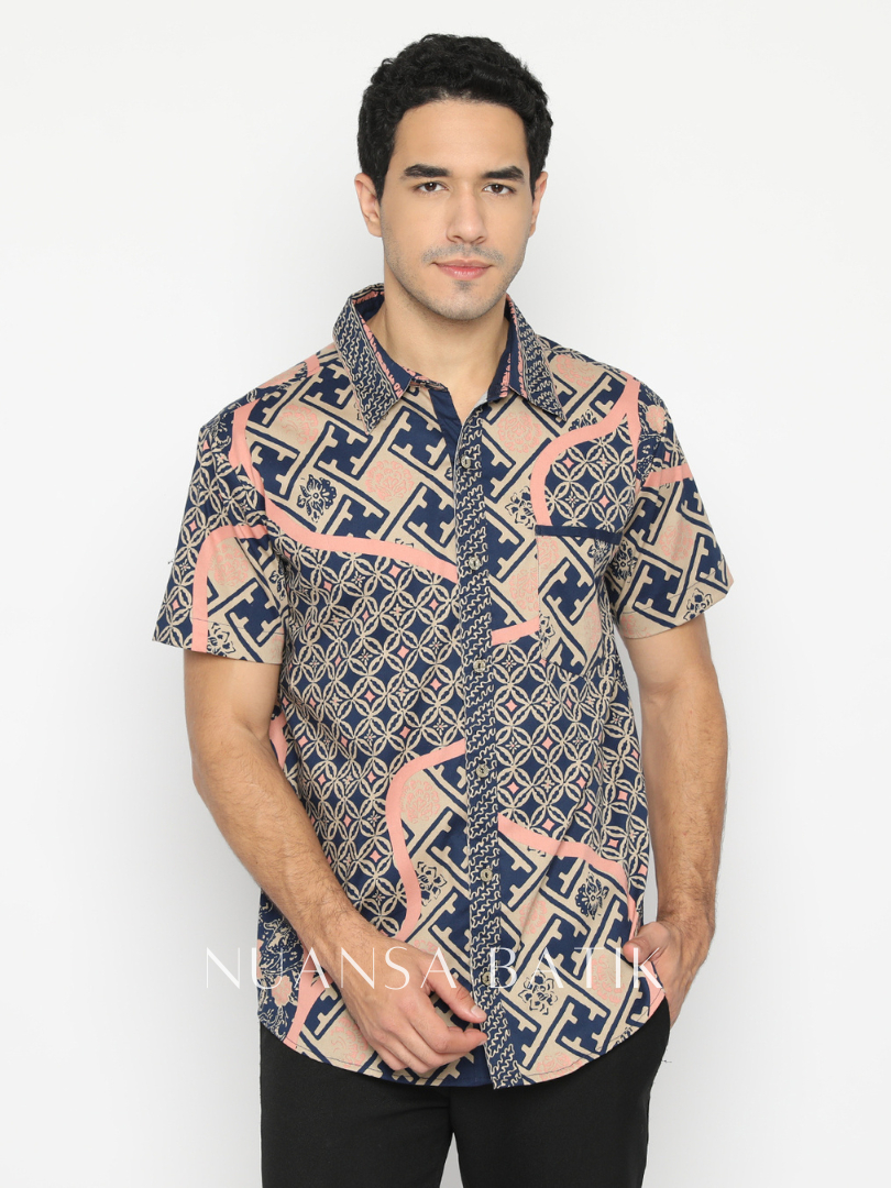 Jual Nuansa Batik Hem Batik Pria Lengan Pendek Bahan Katun Stretch ...