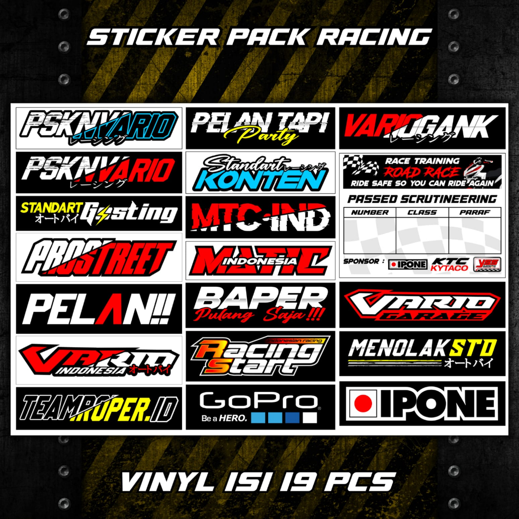 Jual Stiker Racing Pack Sticker Variasi Motor | Shopee Indonesia