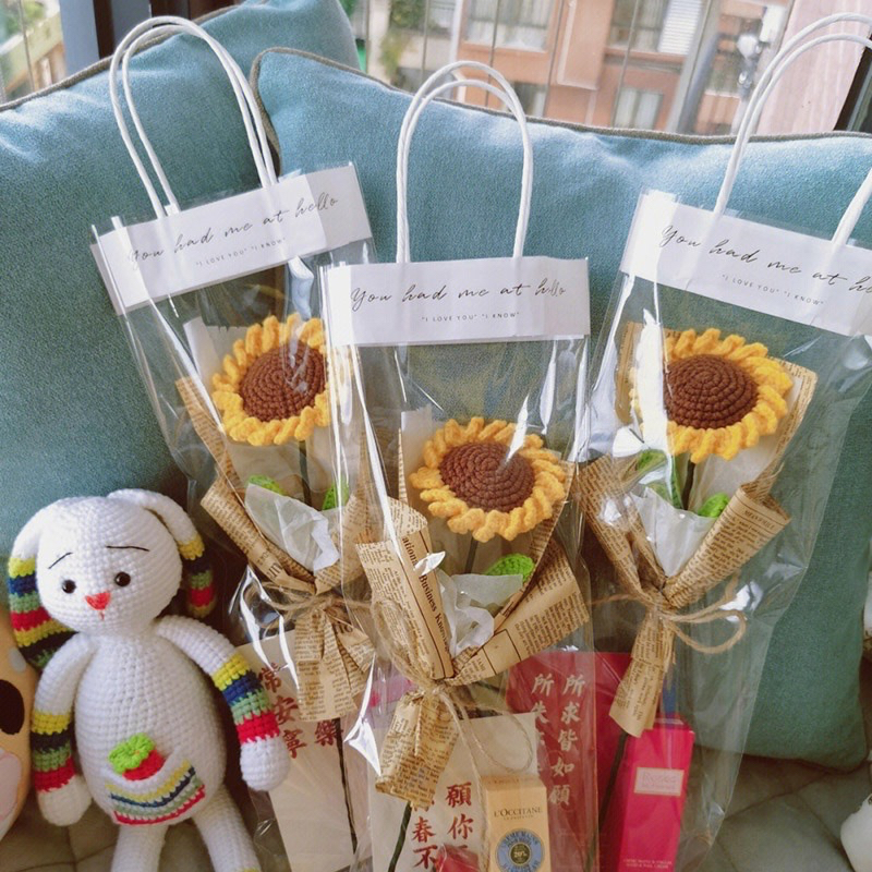 Jual Tas Plastik Handbag Buket Bunga Transparant Pembungkus Bouquet ...