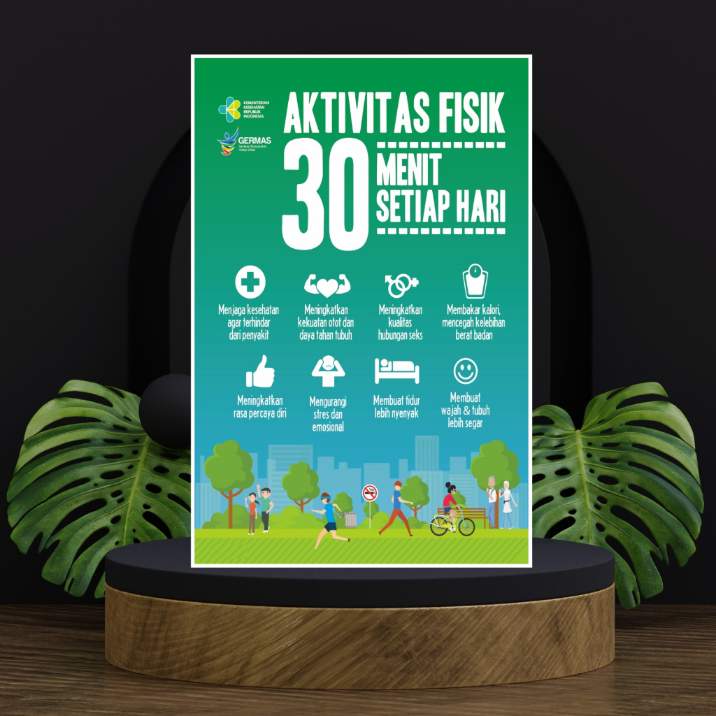 Jual Poster Kesehatan Aktivitas Fisik 30 Menit Setiap Hari | Shopee ...