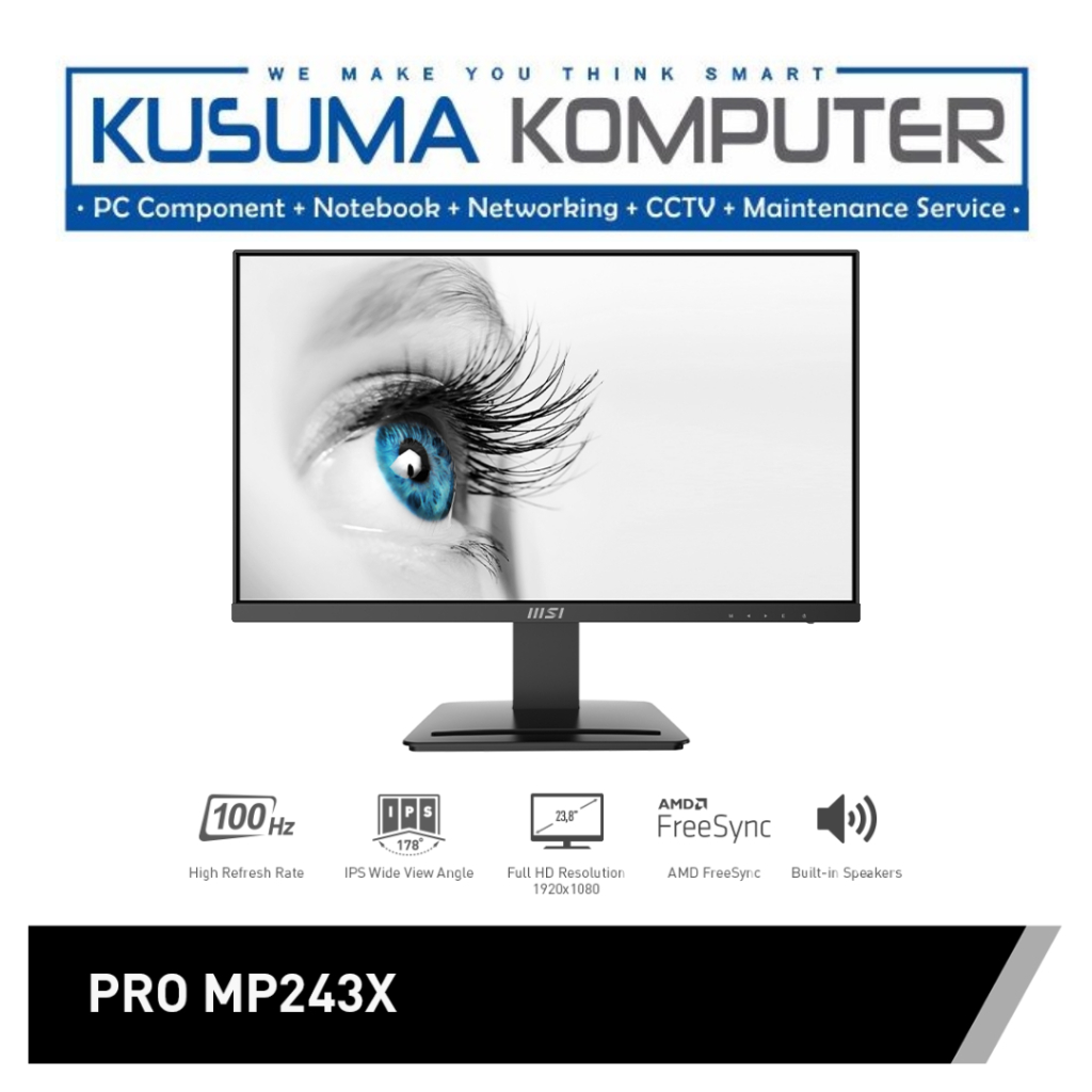 Jual MSI Monitor PRO MP243X 24" 100Hz IPS FHD Speaker | Shopee Indonesia