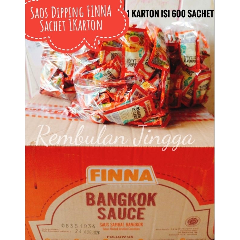Jual (1 KARTON) FINNA Bangkok Sauce Sambal Sachet 9gr Saus Dipping ...