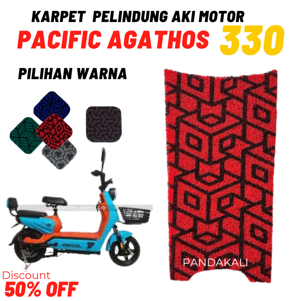 Jual Karpet Alas Kaki Pelindung Aki sepeda motor listrik Pacific Agathos AE 330 Black Series ...
