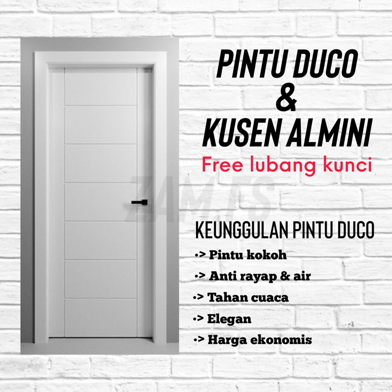 Jual SATU SET PINTU DUCO DAN KUSEN ALMINI | PINTU MINIMALIS DUCO SET ...