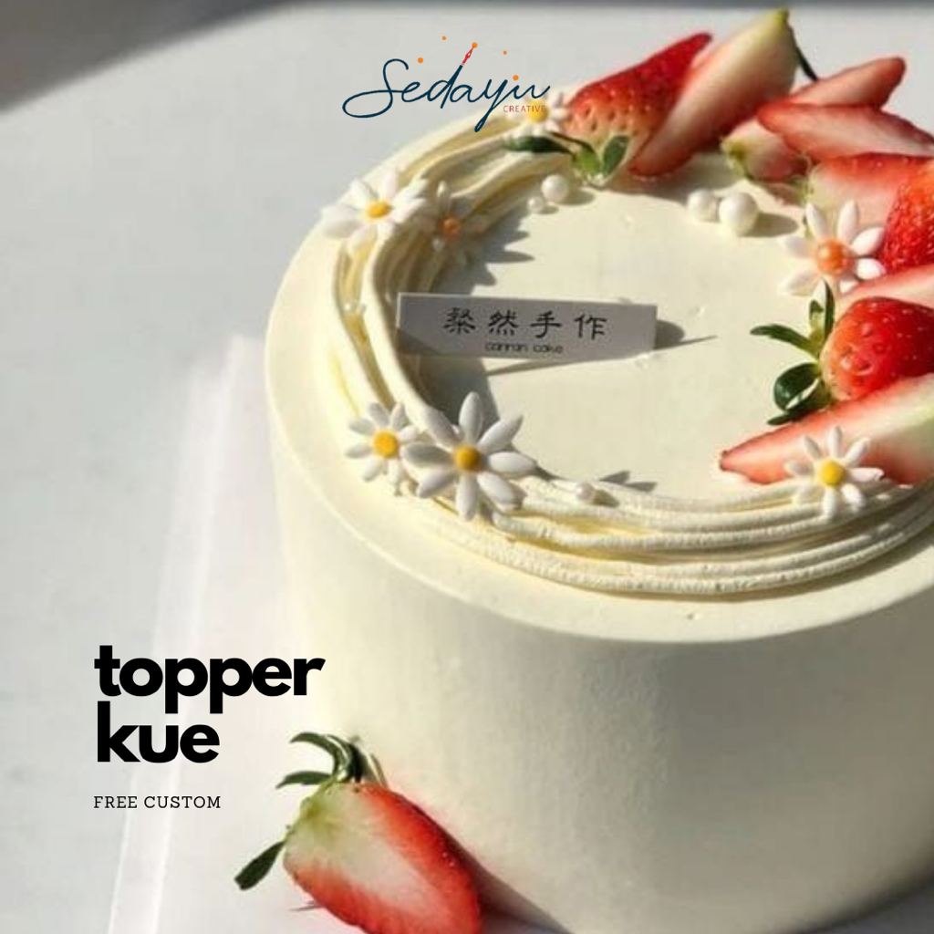 Jual Cetak Topper Kue | Topper Kue Minimalis | Topper Cake | Cake ...