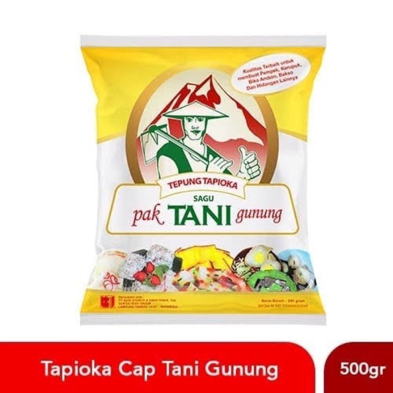 Jual Tepung Tapioka Cap Pak Tani Gunung 500g Tepung sagu aci Tapioka ...