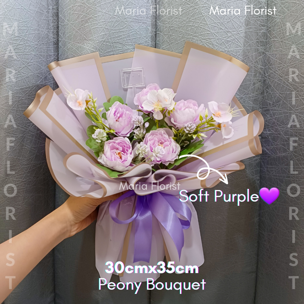 Jual Buket Bunga Artificial Peony - Buket Bunga Wisuda Anniversary ...