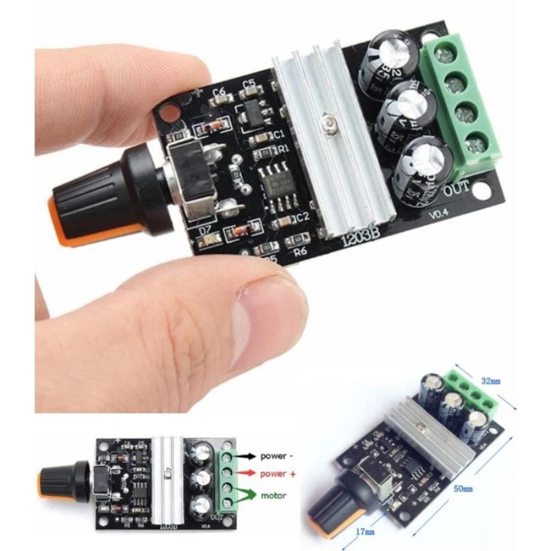 Jual Dimmer DC 6V-28V 3A PWM Motor Speed Controller | Shopee Indonesia