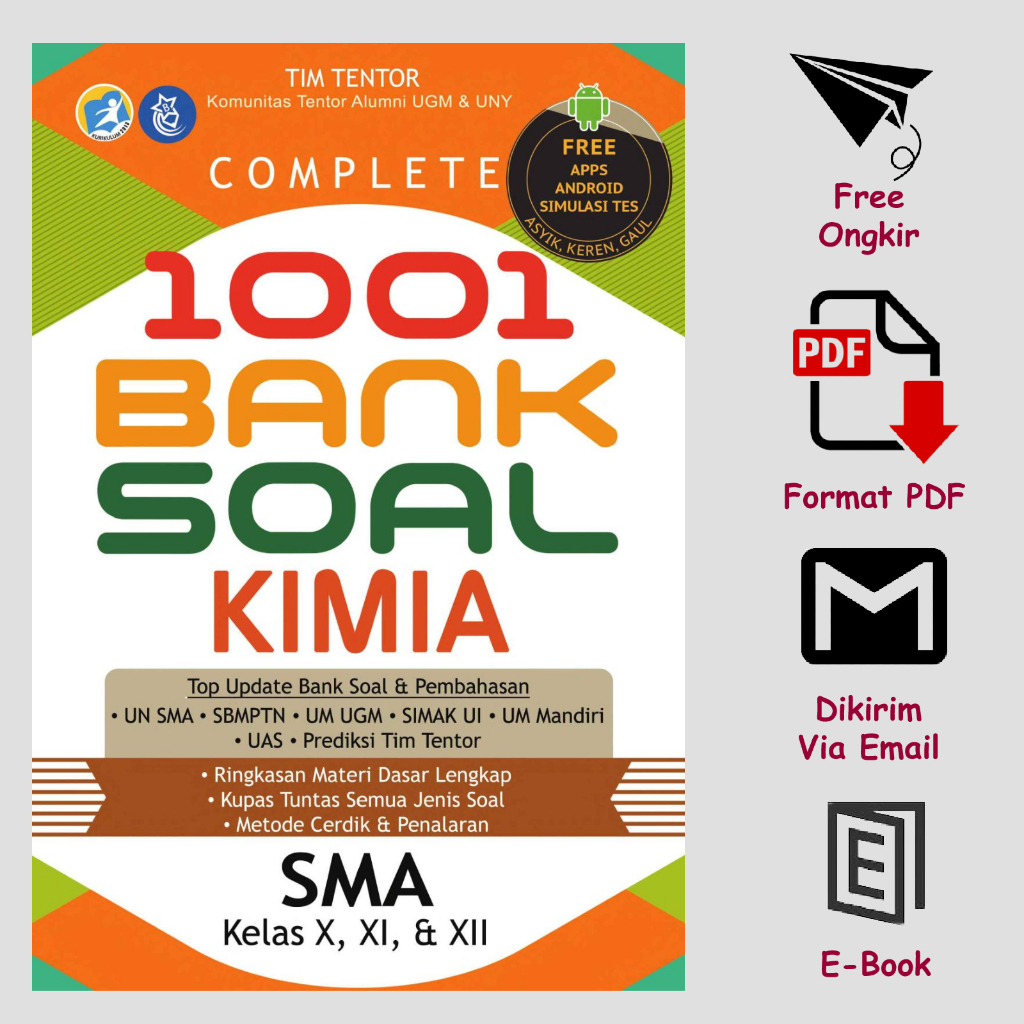 Jual Complete 1001 Bank Soal Kimia SMA Kelas X,XI,XII (Tim Tentor ...