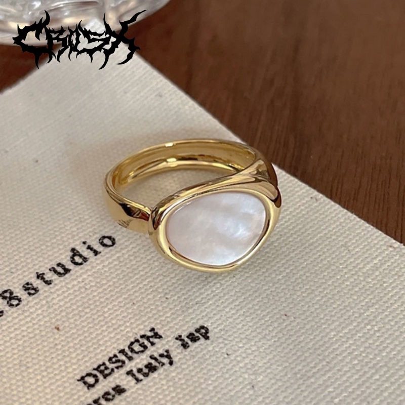 Jual ALPA GOLD RING / CINCIN EMAS JESSENIA RING GEOMETRI AKSESORIS PERHIASAN OVAL COUPLE RING ...