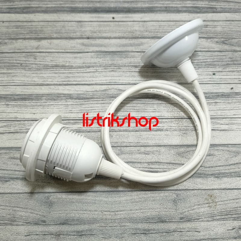 Jual Fitting Lampu Gantung Jerman E27 Minimalis Putih | Shopee Indonesia