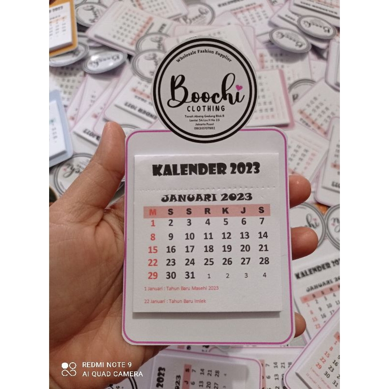 Jual Kalender mini magnet 2022 & 2023 custom | Shopee Indonesia