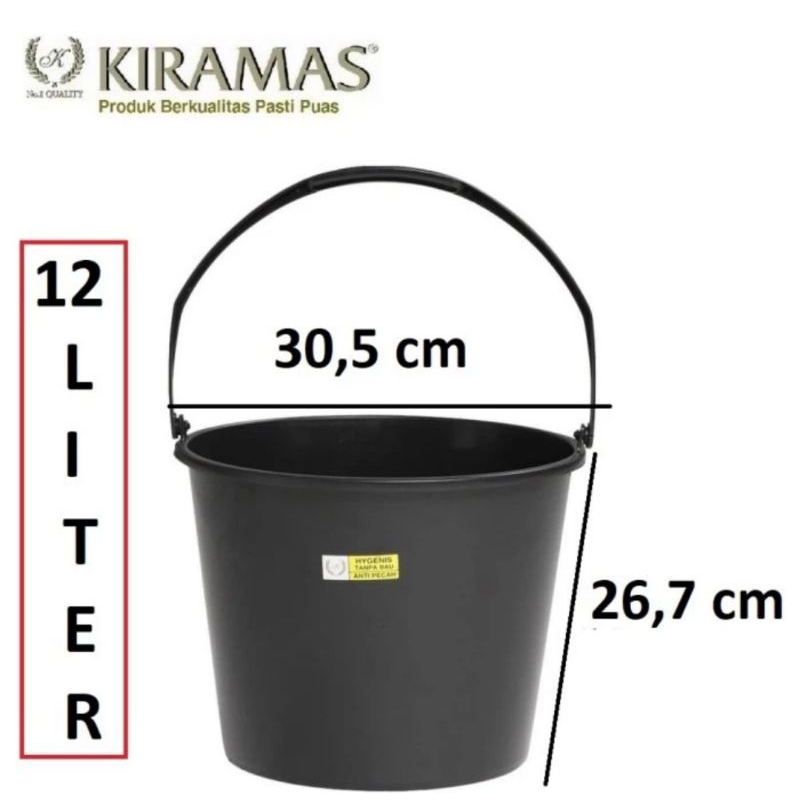 Jual ember plastik hitam 3012 kiramas | Shopee Indonesia