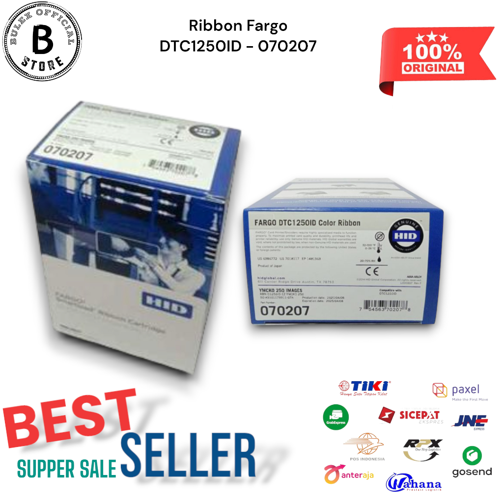 Jual YMCKO Starter Cartridge Full-color Ribbon Fargo DTC1250ID - 070207 ...