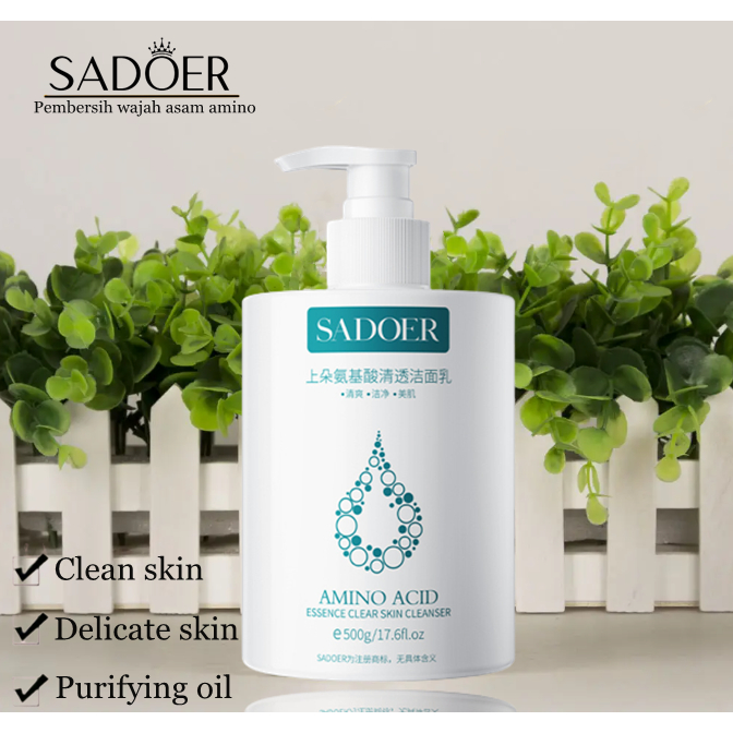 Jual 500ML Facial Wash/SADOER / Amino Acid Cleanser Hydrating and Moisturizing Deep Cleaning ...