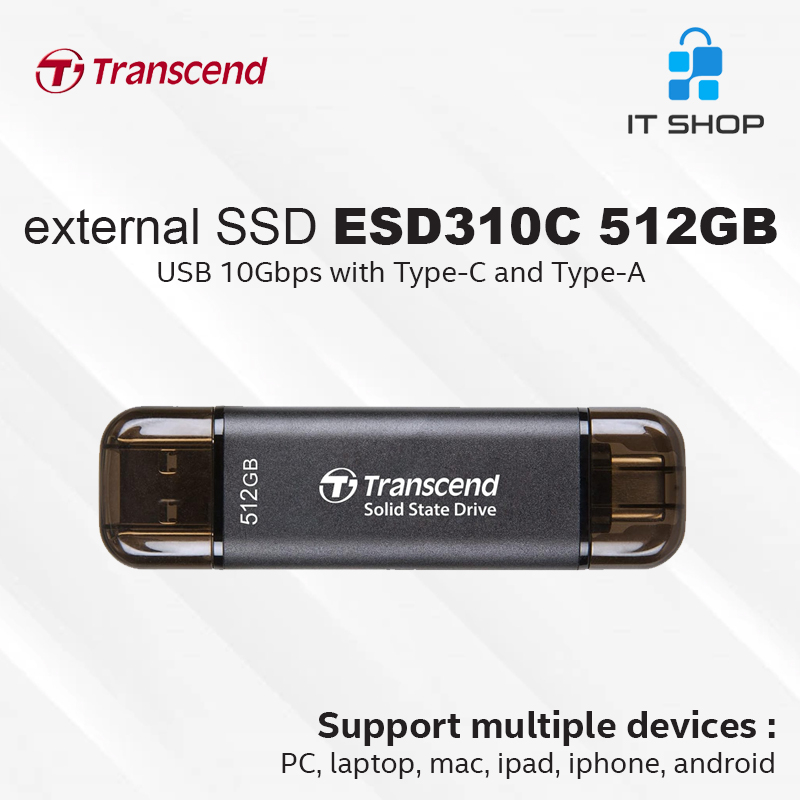 Jual Transcend ESD310C External Portable SSD 512GB - Eksternal SSD ...