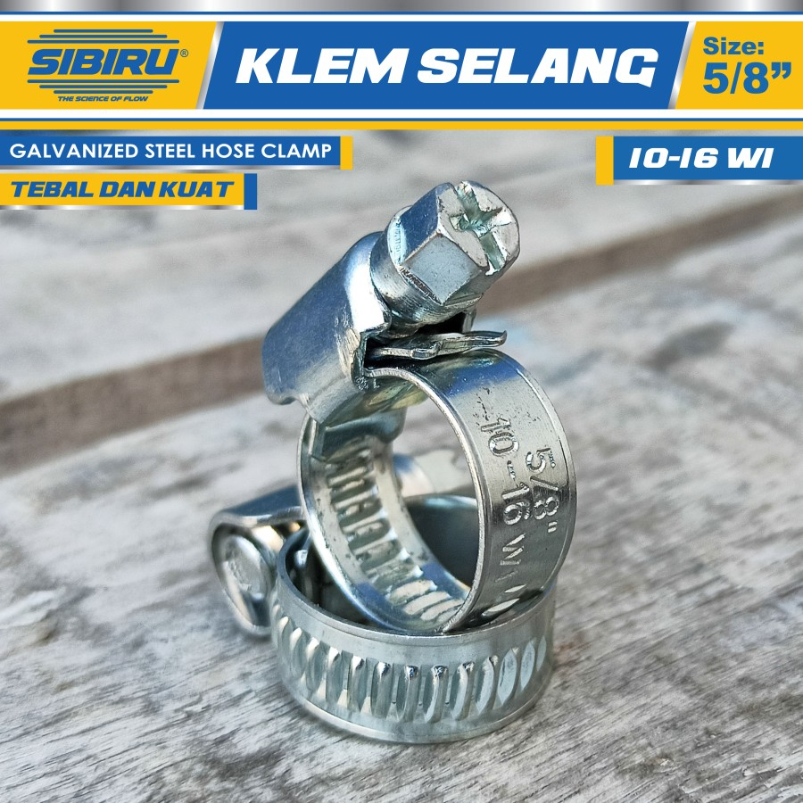Jual Klem Selang / Hose Clamp Gas Sibiru 5/8" ( 1 kotak isi : +- 50 pcs ...
