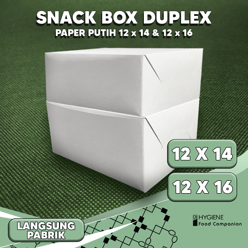 Jual SNACK BOX DUPLEX ALL SIZE / KOTAK MAKANAN KERTAS PUTIH SEMUA UK ...