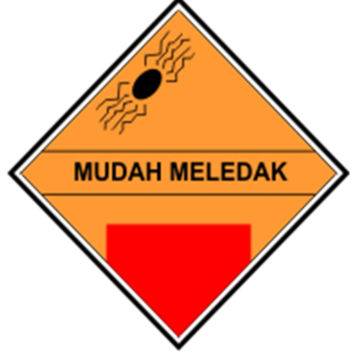 Jual Sign Akrilik Mudah Meledak Warning Imo Limbah B3 UKuran 20X20CM ...