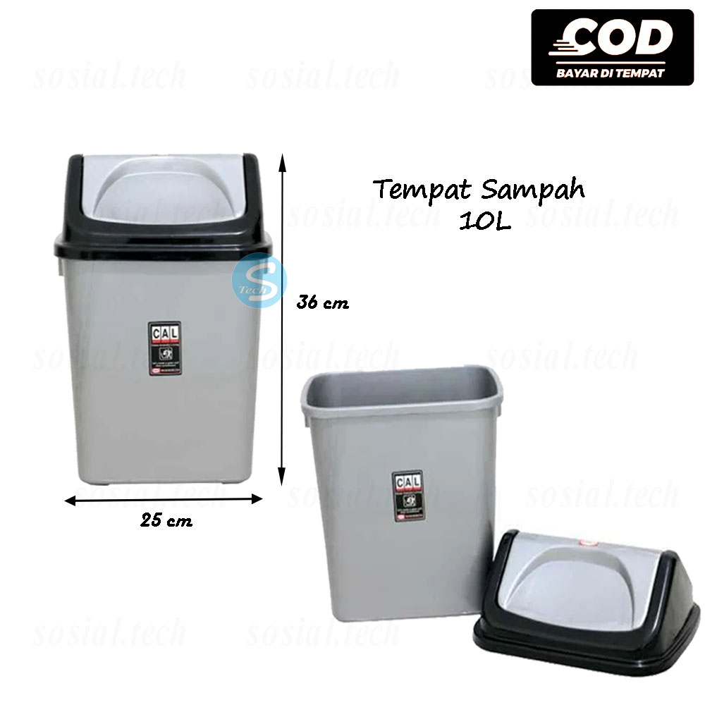 Jual Tempat Sampah Komet 10L Tong Sampah Tutup 10 Liter Kotak Sampah Kantor Mobil | Shopee Indonesia