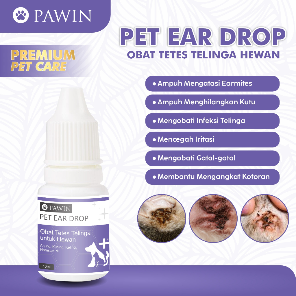 Jual Pet Ear Drop Obat Tetes Earmites / Kutu Telinga Hewan Kucing ...
