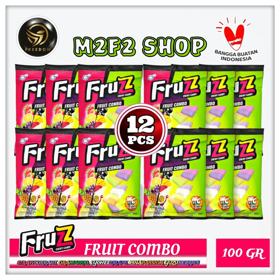 Jual Fruzz Permen Lunak Aneka Rasa Chewy Candy Fruit Combo - 100 gr ...