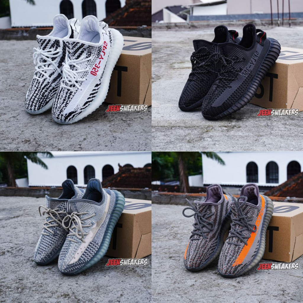 Jual [COD] Sepatu Sneakers Pria Yezzy Boost 350 Premium Beluga / Zebra ...