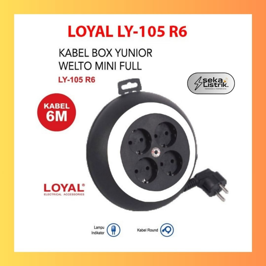Jual Kabel Olor Listrik Loyal LY-105 R6 6 Meter SNI GROSIR/ Kabel roll ...